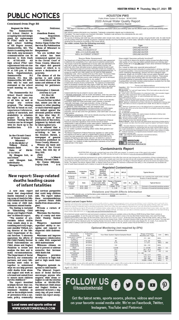 Public Notices - Houston Herald