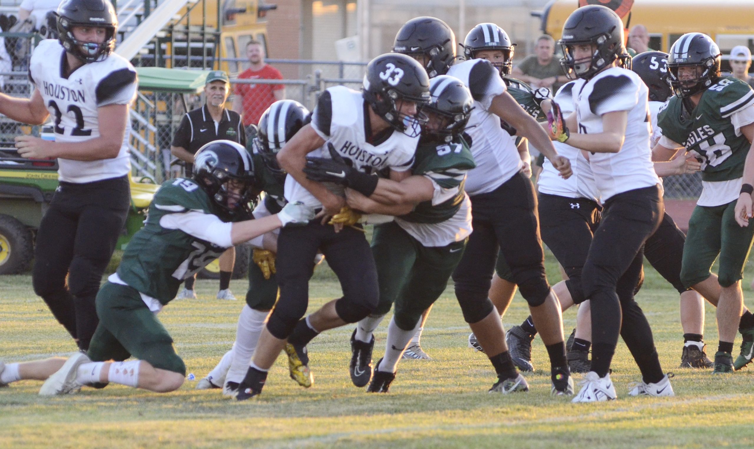UPDATED: Football Tigers post decisive victory in opener - Houston Herald