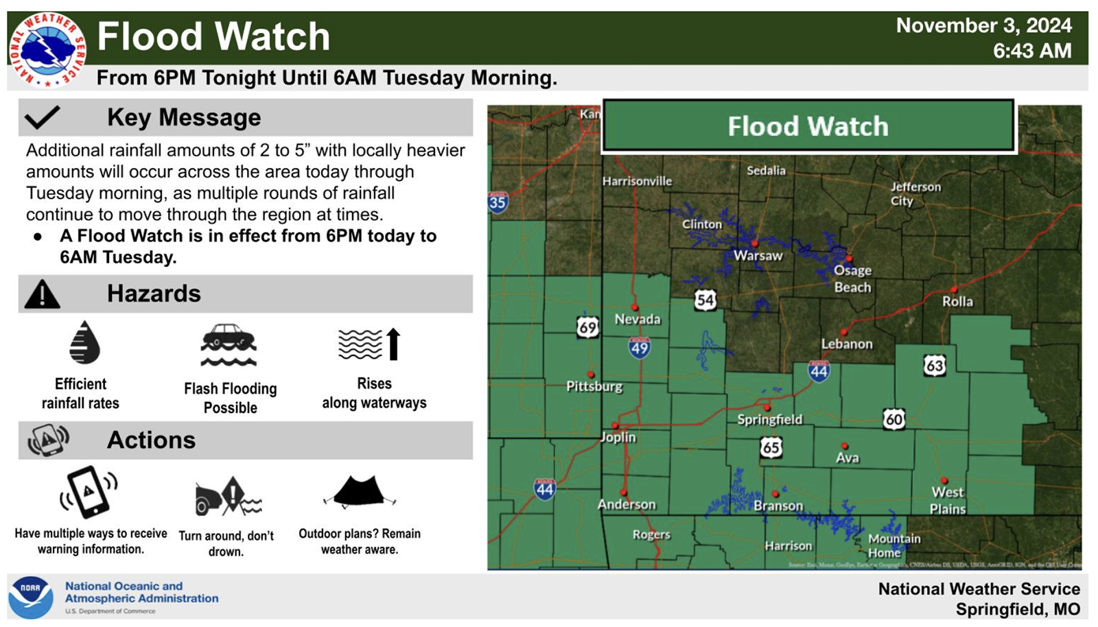 Weather Service: Flooding possible through Tuesday morning - Houston Herald