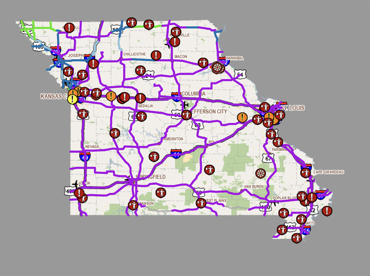 MAP: Latest conditions on the state's highways - Houston Herald