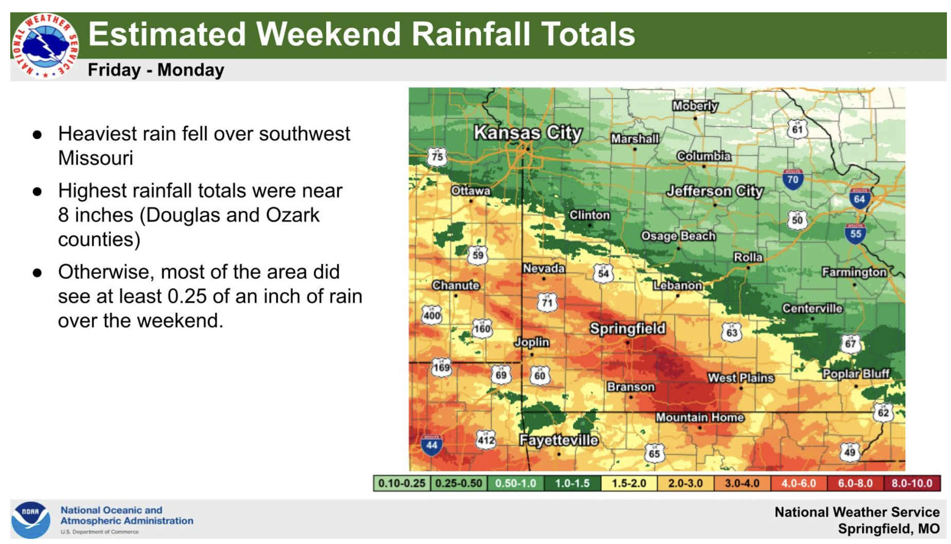 Weather Service: Here's what precipitation totals look like after rainy ...